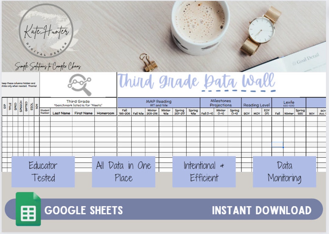 Digital Data Wall Third Grade Keep Everything in One Place - Etsy
