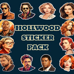 Complete Hollywood Actor / Actress Sticker Pack PNG Stickers - Etsy