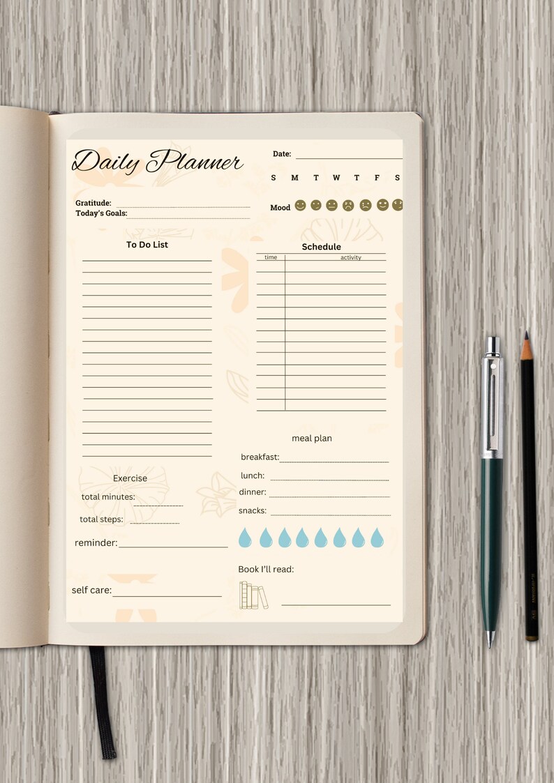 Daily Planner, Daily Planner Printable, Printable to Do List, Day ...