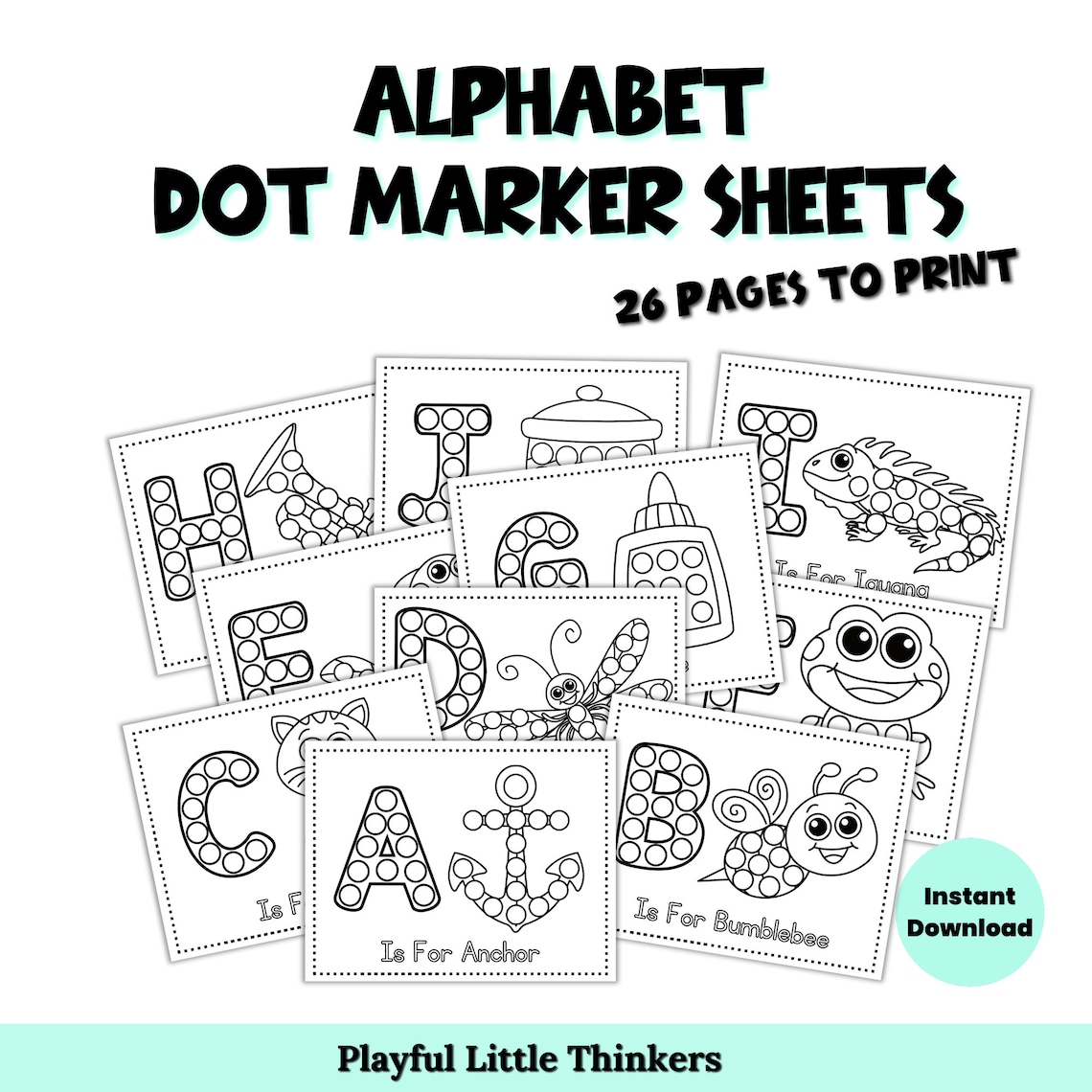 Do A-dot Alphabet Printable Worksheets Dot Marker Printable Alphabet ...