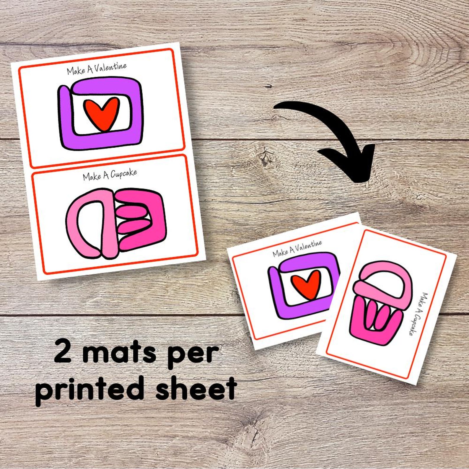 Valentine's Day Play Dough Mats Printable Toddler Activity | Fine Motor ...