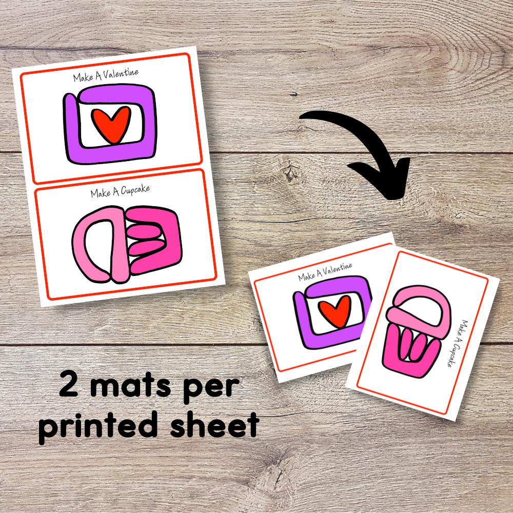 Valentine's Day Play Dough Mats Printable Toddler Activity | Fine Motor ...