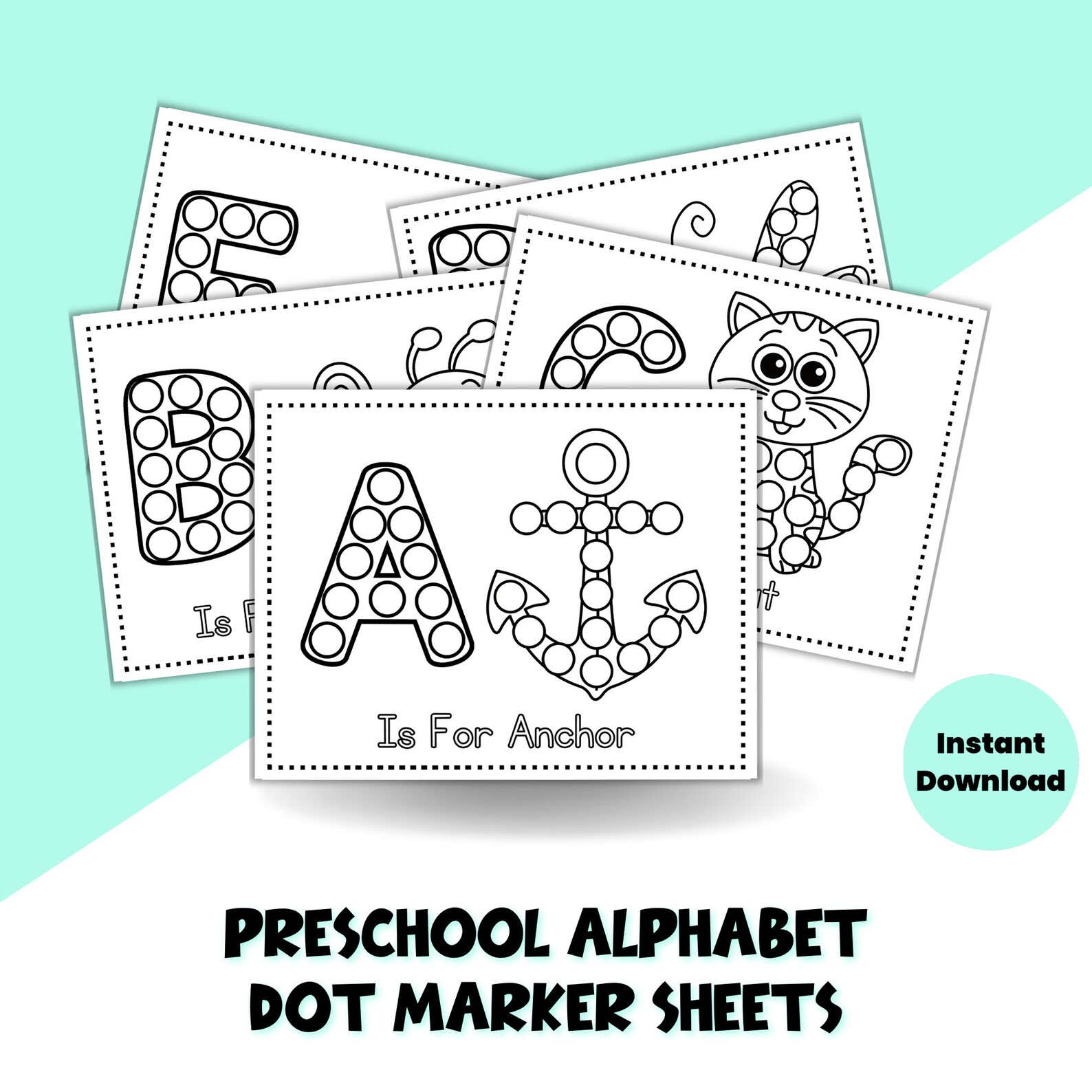 Do A-dot Alphabet Printable Worksheets Dot Marker Printable Alphabet Worksheet Learning Alphabet ...