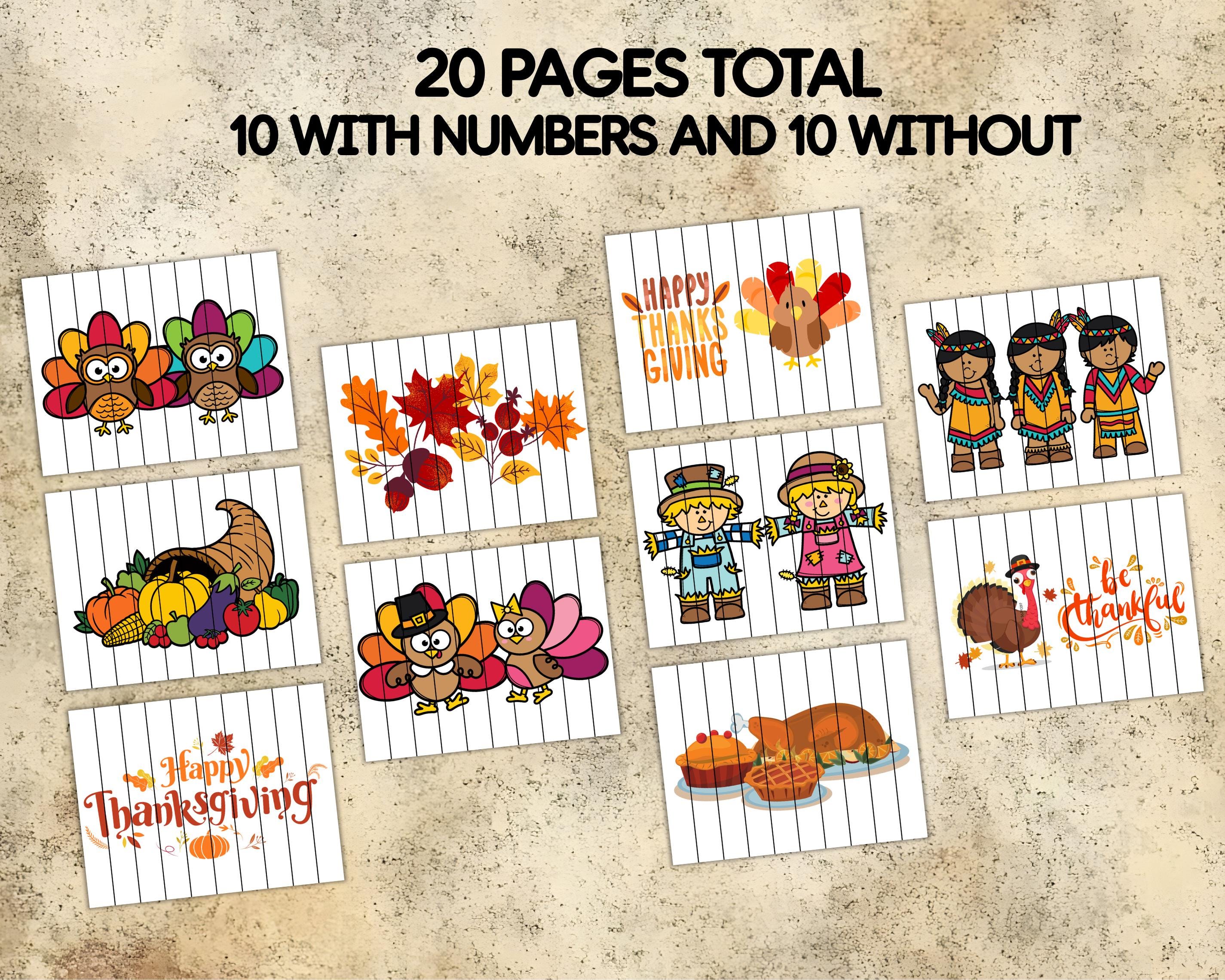 Thanksgiving Craft for Kids | Thanksgiving Puzzles Workbook Digital ...