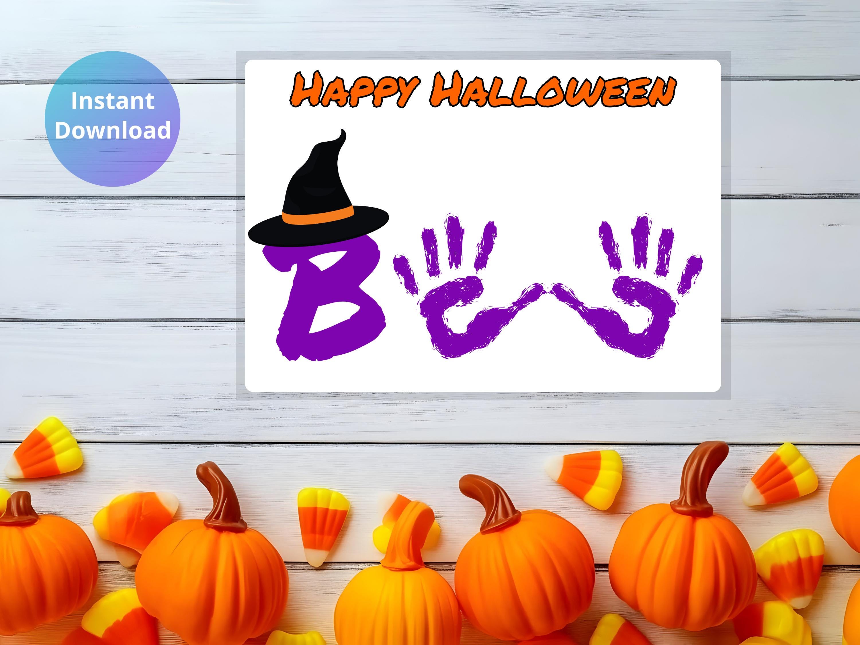 Halloween Handprint Craft | Boo Handprint Art | Fall Craft Activities ...
