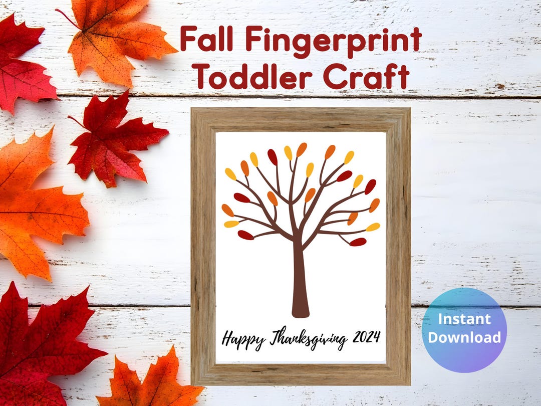 Thanksgiving Fingerprint Craft for Toddlers Fall Fingerprint Art for ...