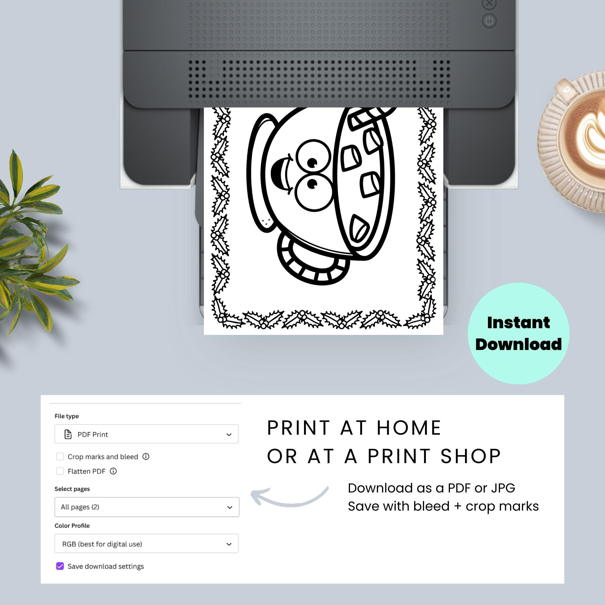 20 Printable Christmas Coloring Pages | Fun Holiday Activities for Kids ...