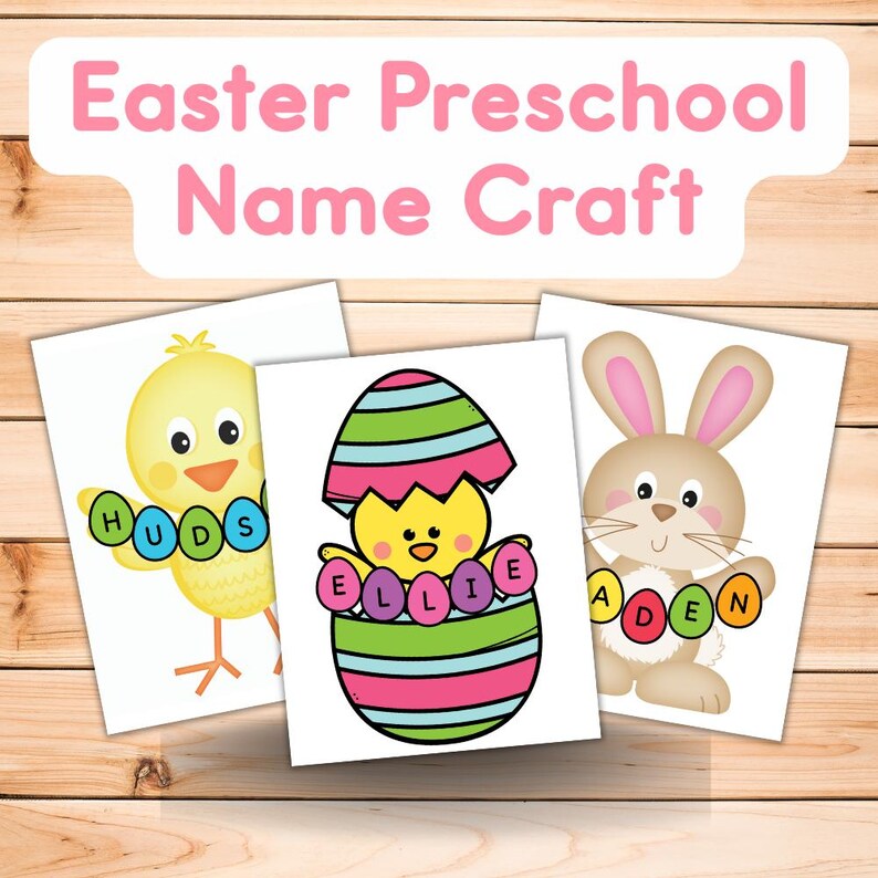 Easter Printable Name Craft for Preschool and Kindergarten Kids, Fun ...