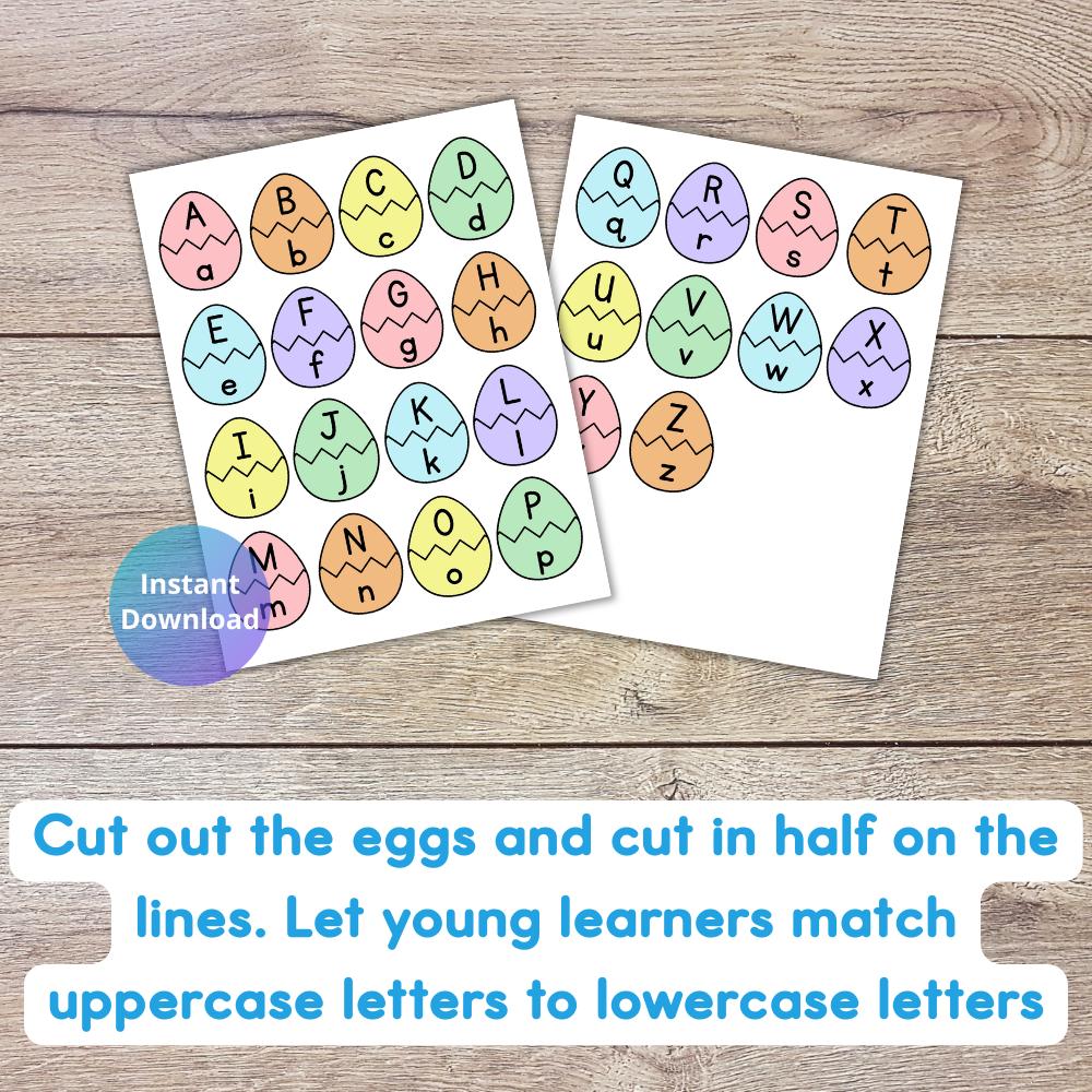 Easter Egg Letter Matching Activity Digital Download, Printable ...