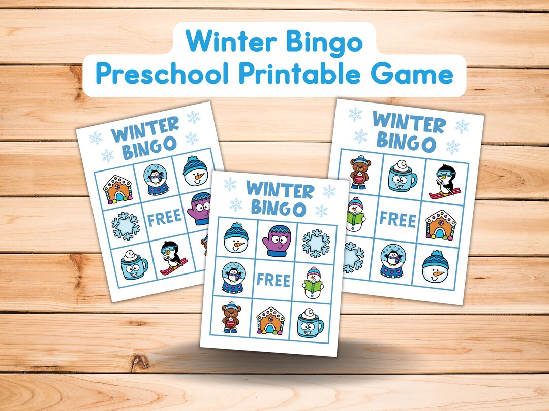 Winter Bingo Game Printable Preschool Activity Fun Winter Classroom ...