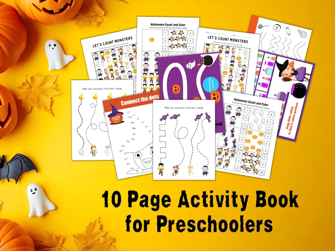 Halloween Activity Pages for Preschoolers | 10 Halloween Printable ...