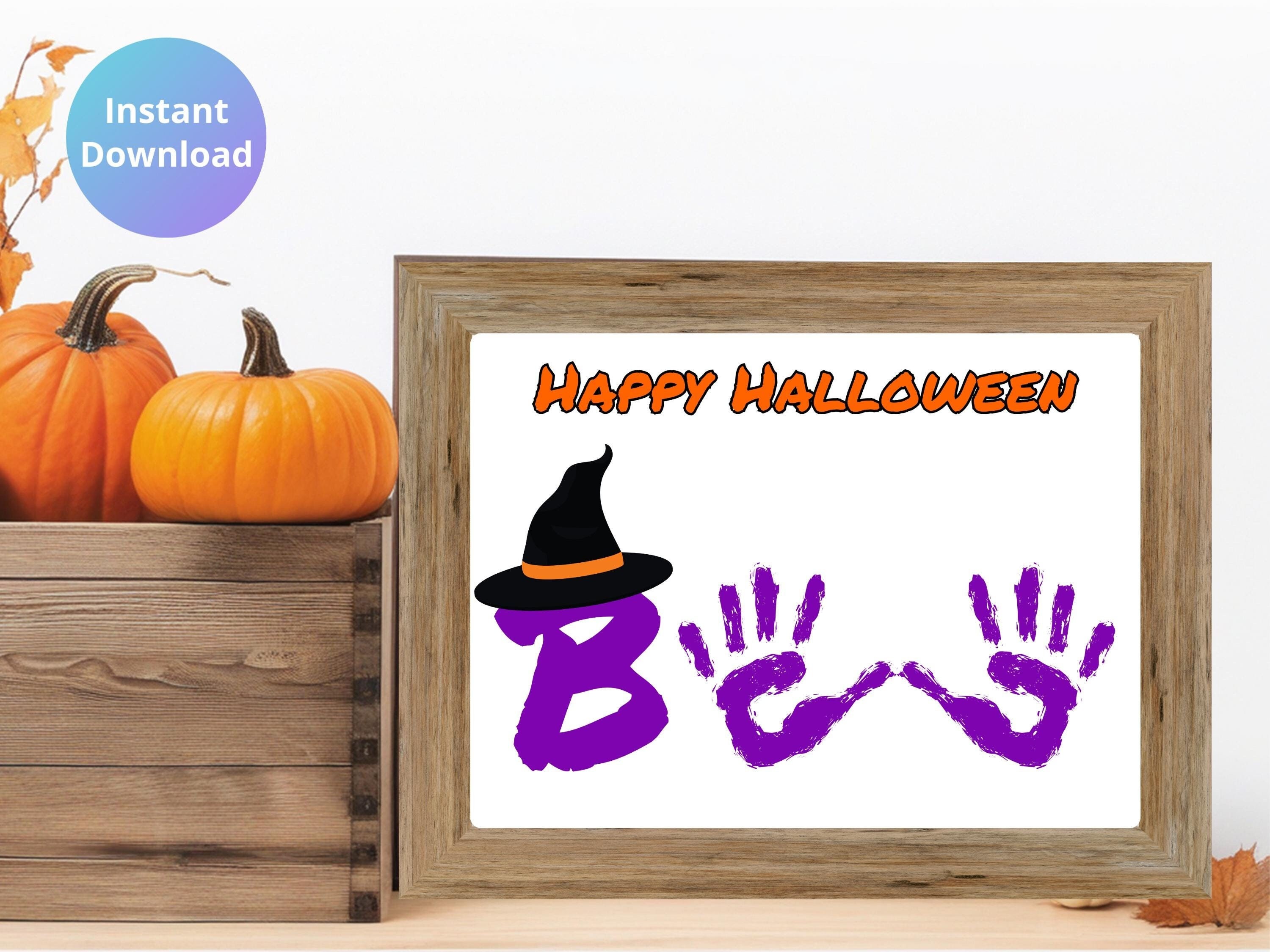 Halloween Handprint Craft | Boo Handprint Art | Fall Craft Activities ...
