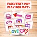 Valentine's Day Play Dough Mats Printable Toddler Activity | Fine Motor ...
