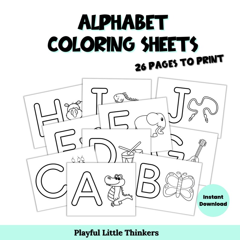 Alphabet Coloring Pages | Printable Coloring Pages | Preschool ...