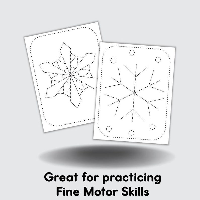 Winter Tracing and Coloring Pages - Winter Fine Motor Activity ...