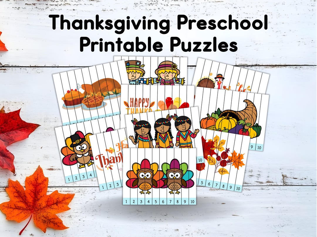 Thanksgiving Craft for Kids | Thanksgiving Puzzles Workbook Digital ...
