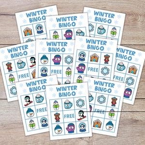 Winter Bingo Game Printable Preschool Activity - Fun Winter Classroom ...