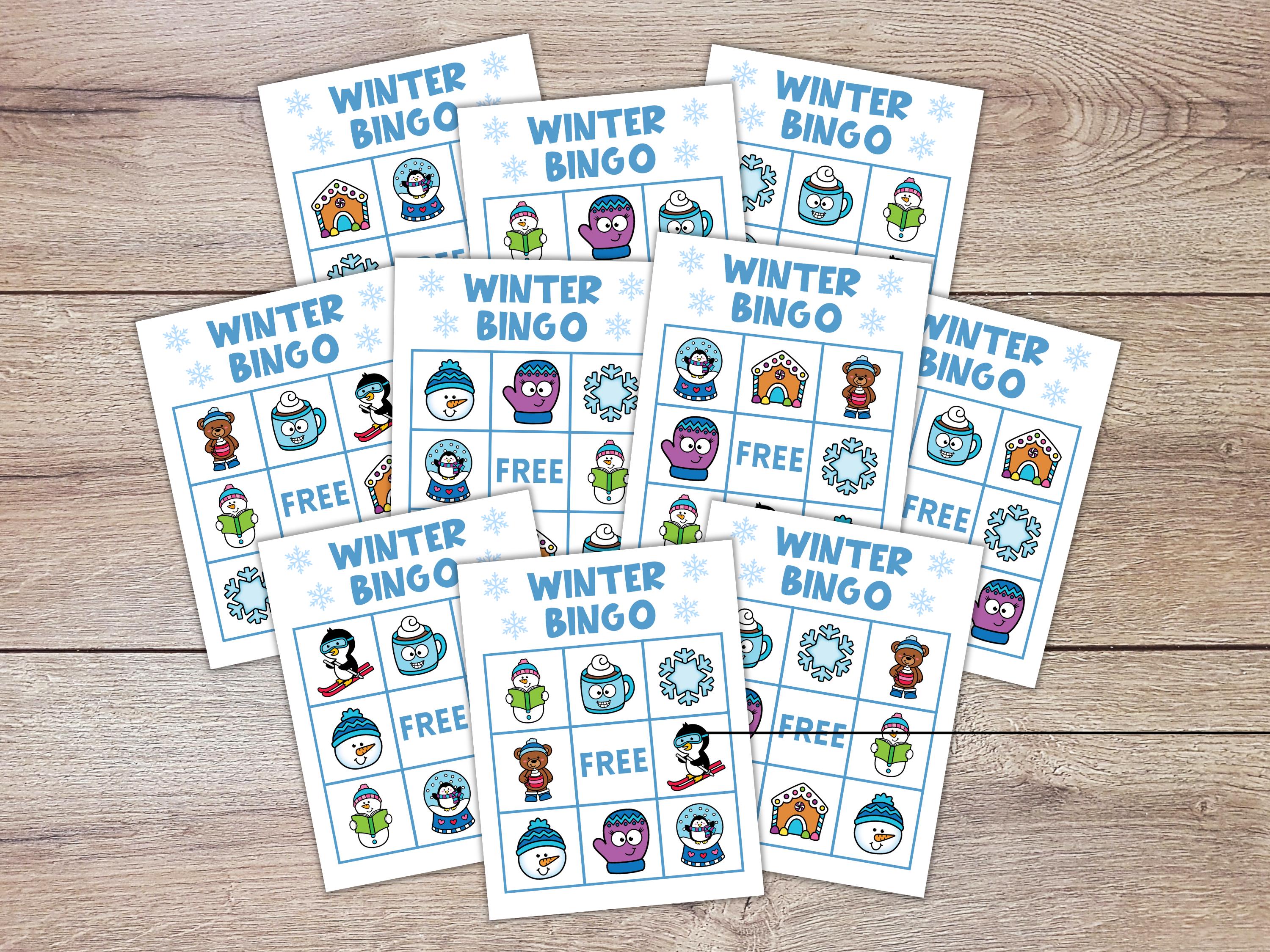 Winter Bingo Game Printable Preschool Activity - Fun Winter Classroom ...
