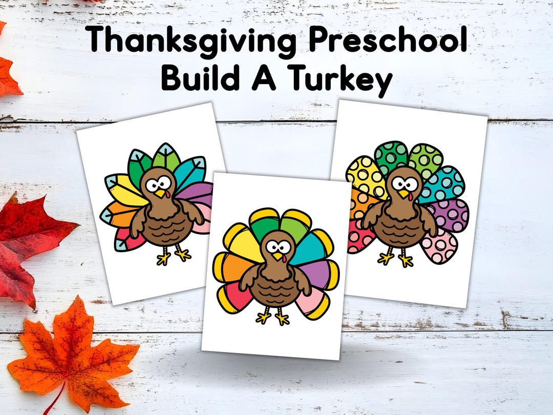 Build A Turkey Craft for Kids | Thanksgiving Printable Activity ...