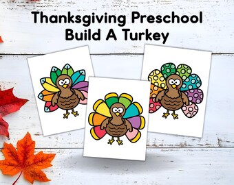 Build a Turkey Kids Craft | Printable Thanksgiving Craft | Printable ...