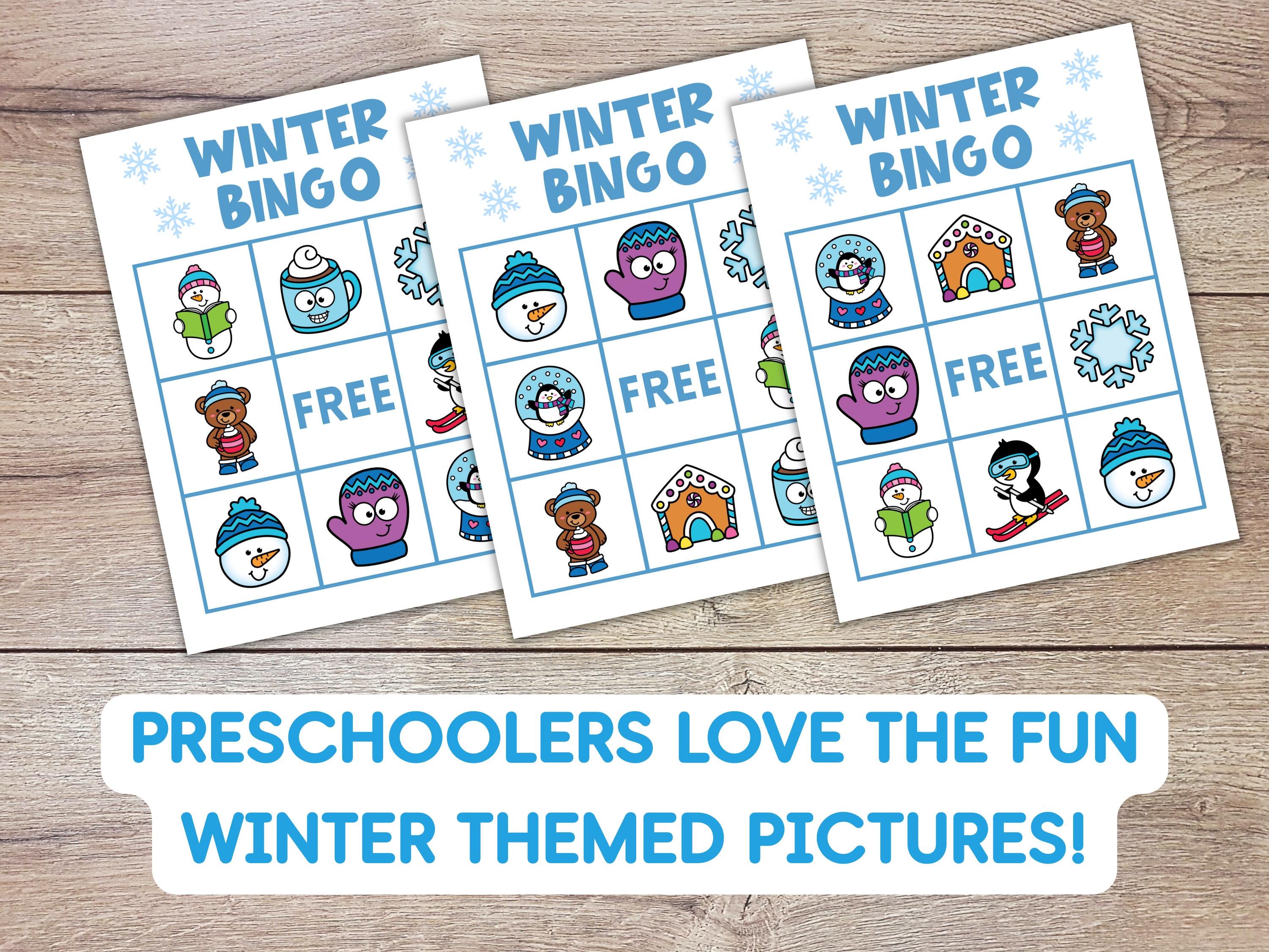 Winter Bingo Game Printable Preschool Activity - Fun Winter Classroom ...