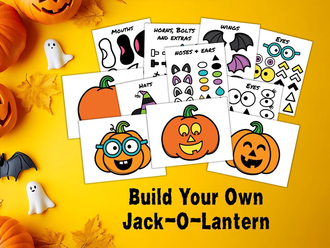 Build a Jack-o-lantern Printable Craft | Halloween Activity for Kids ...