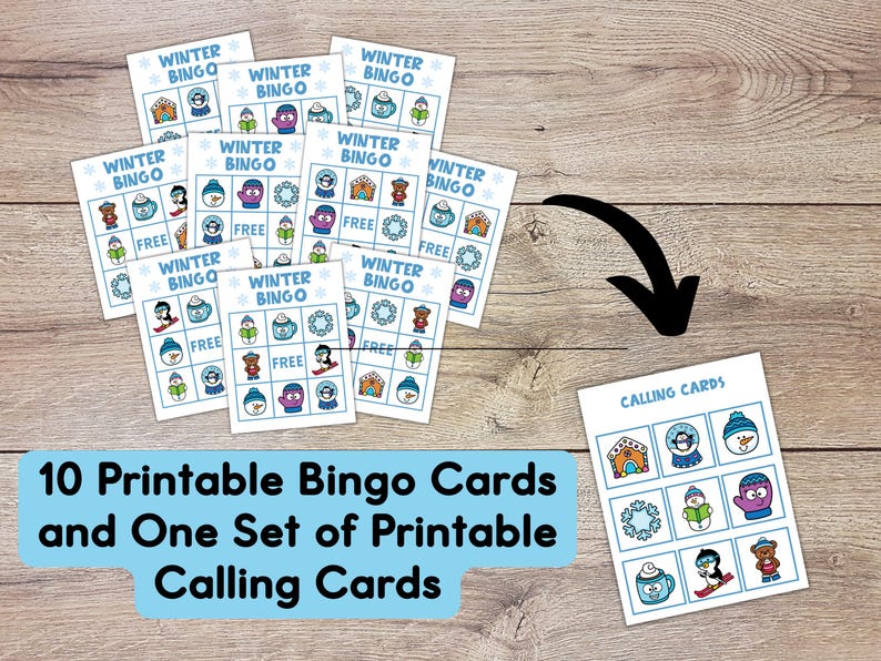 Winter Bingo Game Printable Preschool Activity - Fun Winter Classroom ...