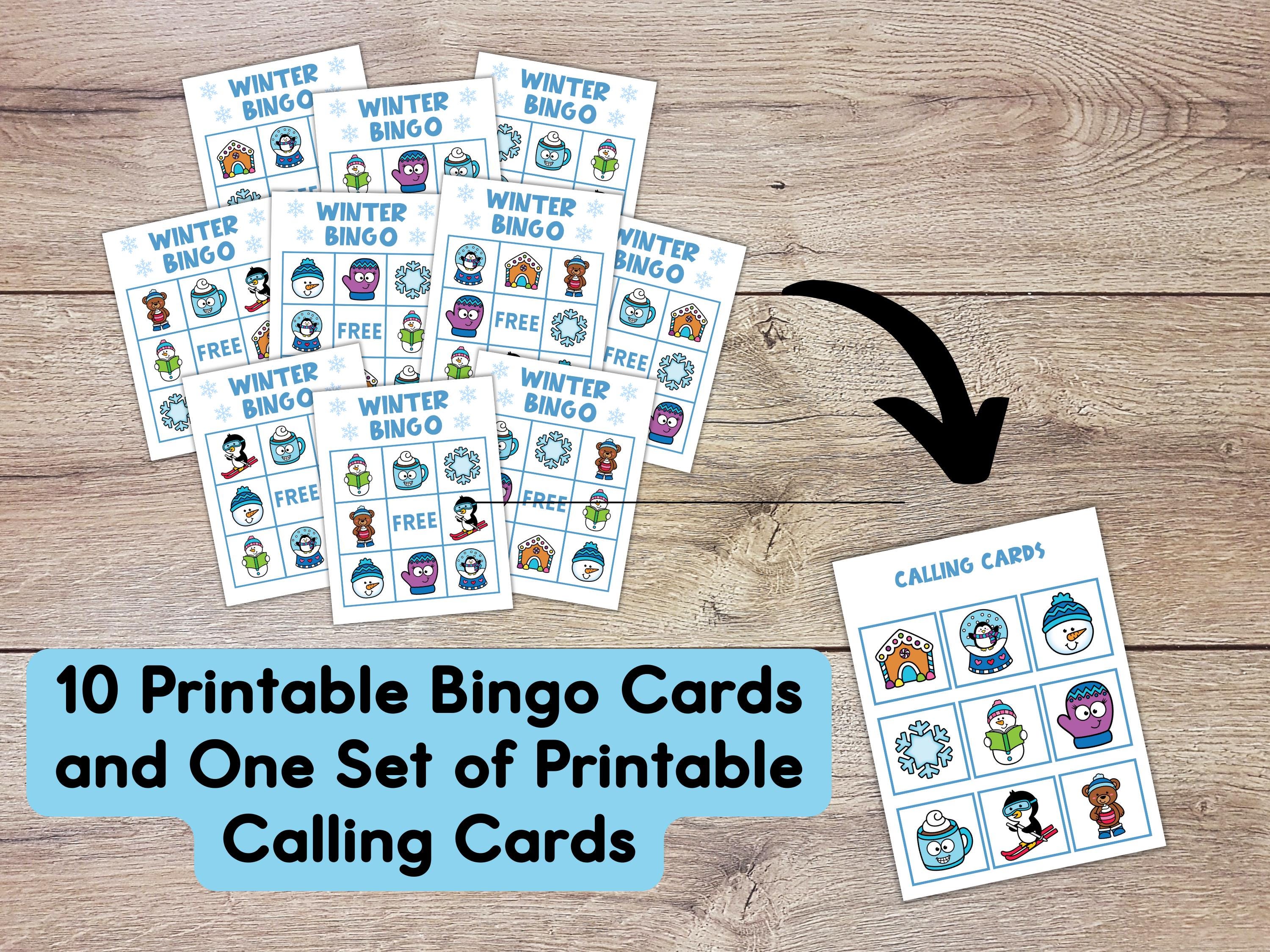 Winter Bingo Game Printable Preschool Activity - Fun Winter Classroom ...