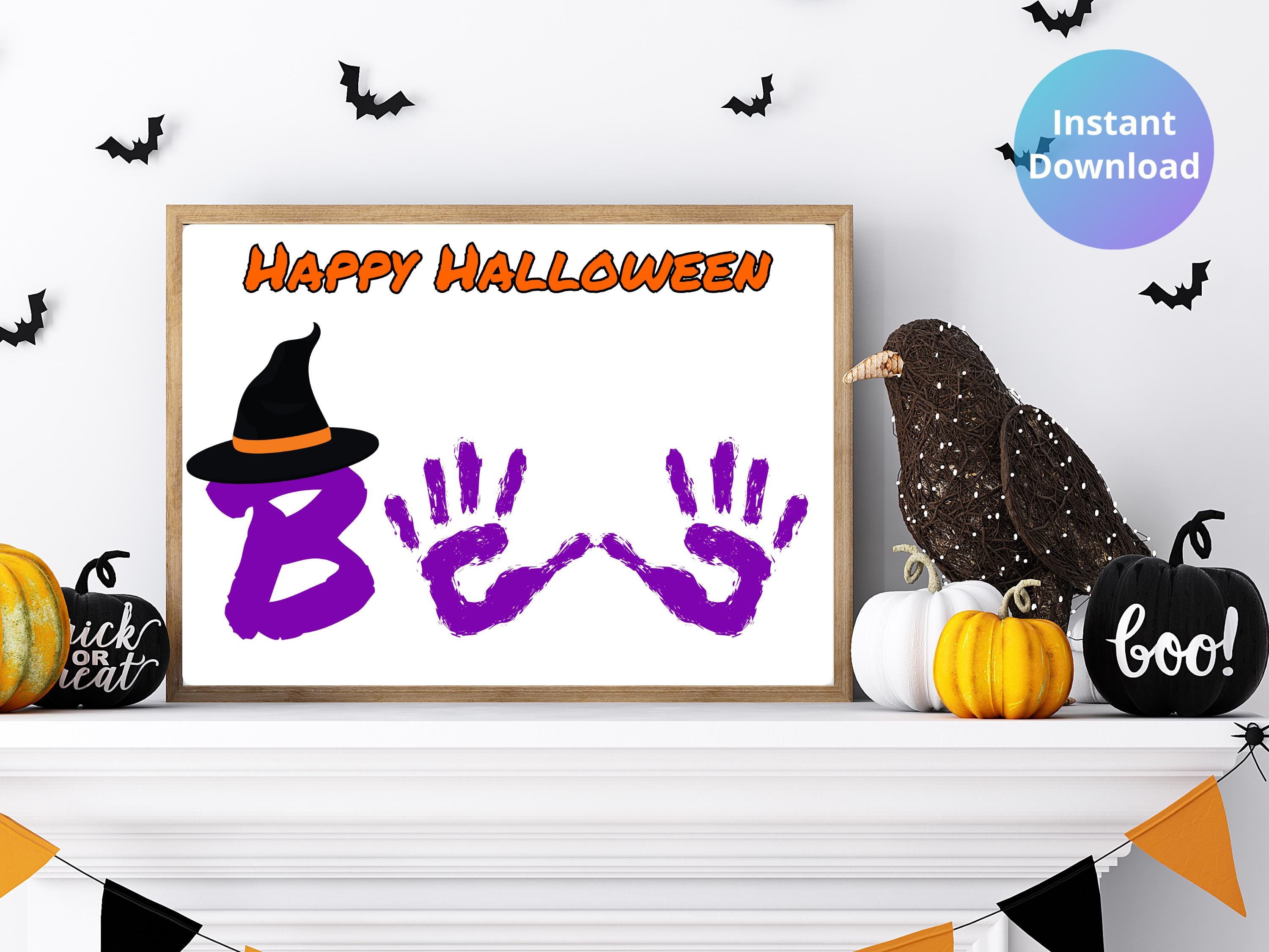Halloween Handprint Craft | Boo Handprint Art | Fall Craft Activities ...