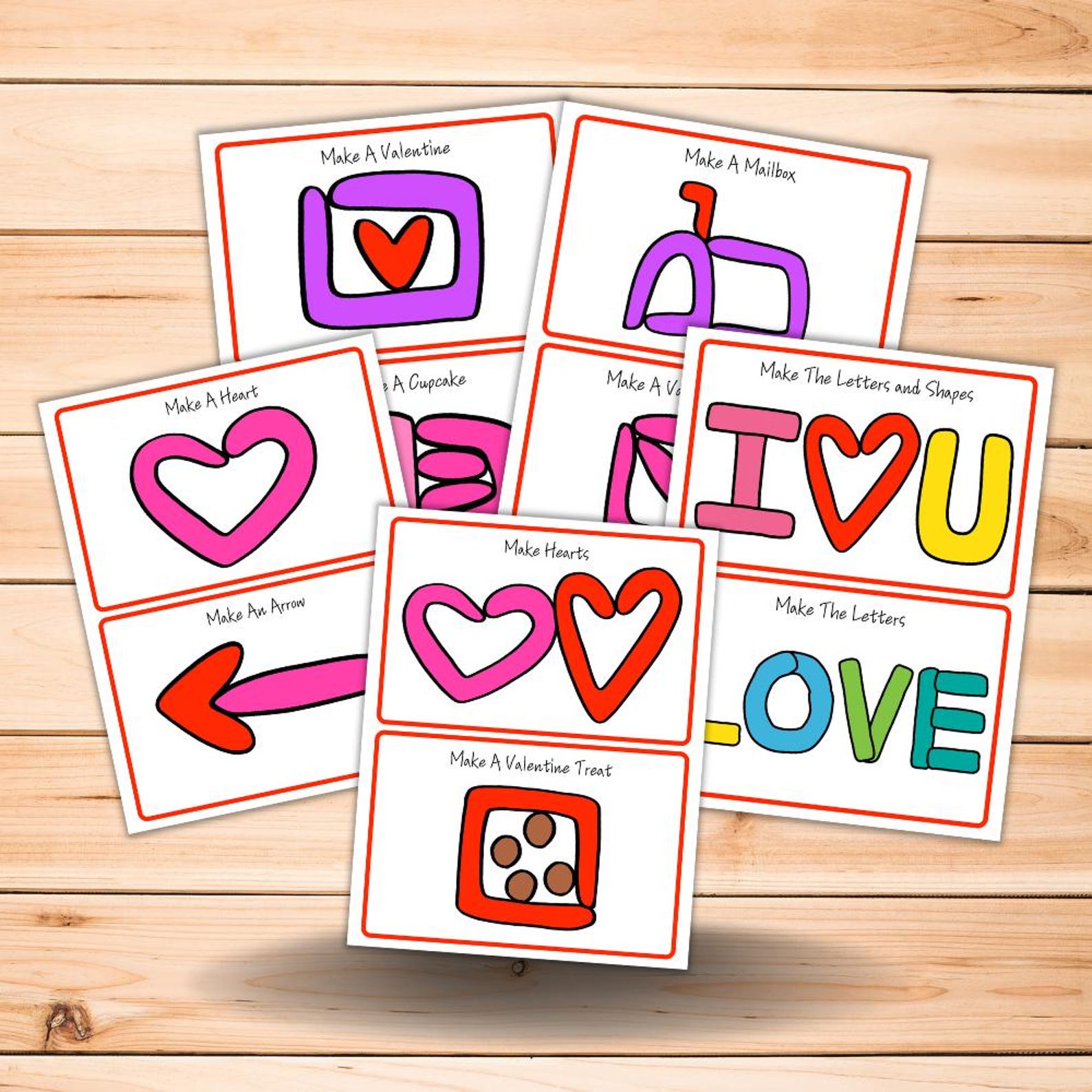 Valentine's Day Play Dough Mats Printable Toddler Activity | Fine Motor ...