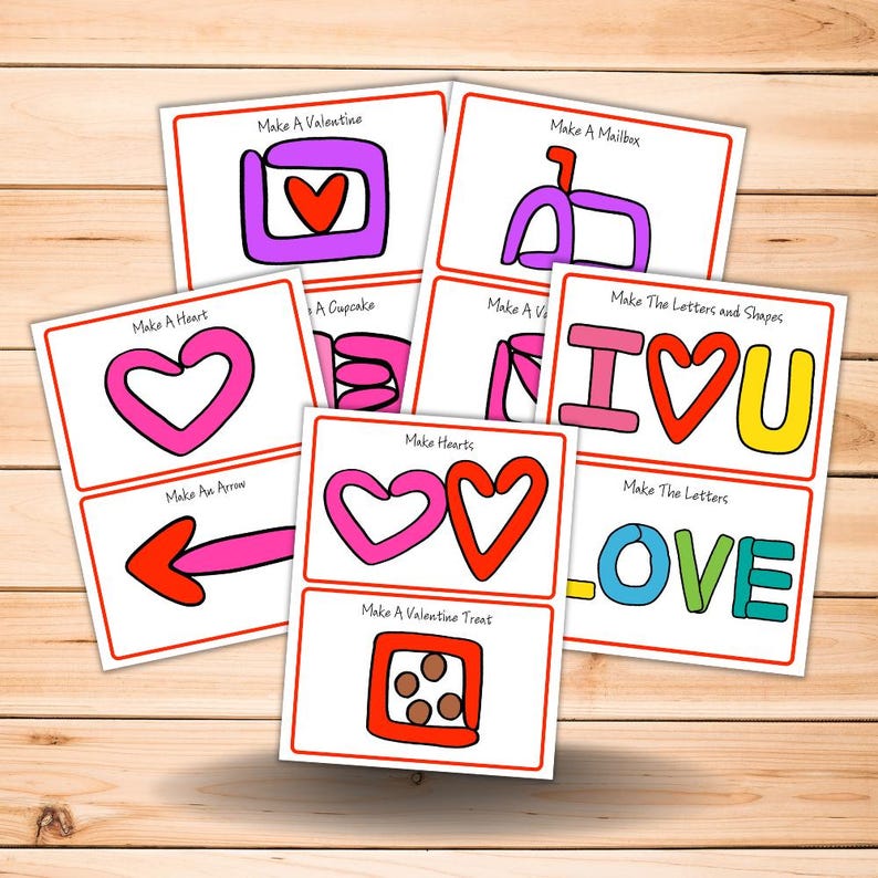 Valentine's Day Play Dough Mats Printable Toddler Activity | Fine Motor ...