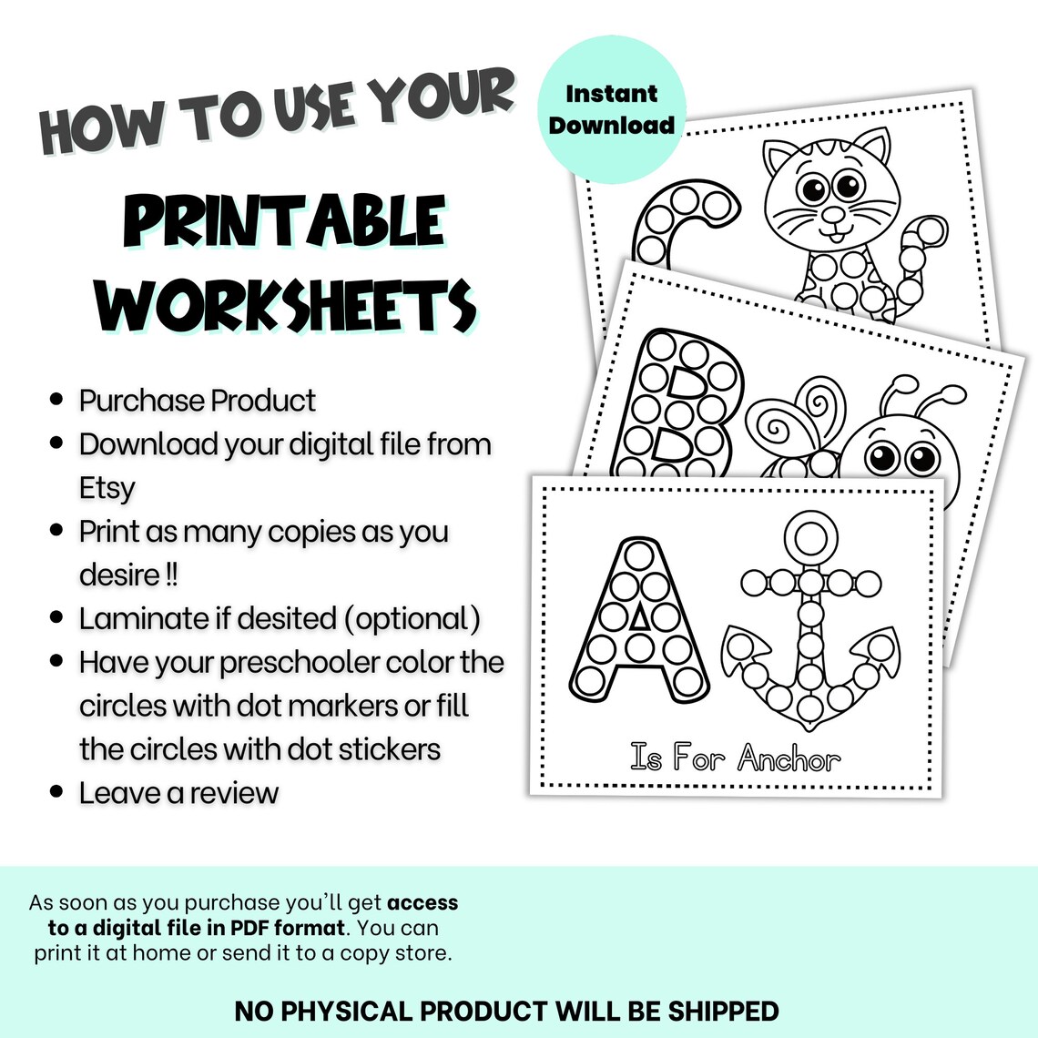 Do- A-dot Alphabet Printable Worksheets | Dot Marker Printable Alphabet ...