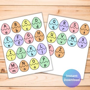 Easter Egg Letter Matching Activity Digital Download, Printable ...