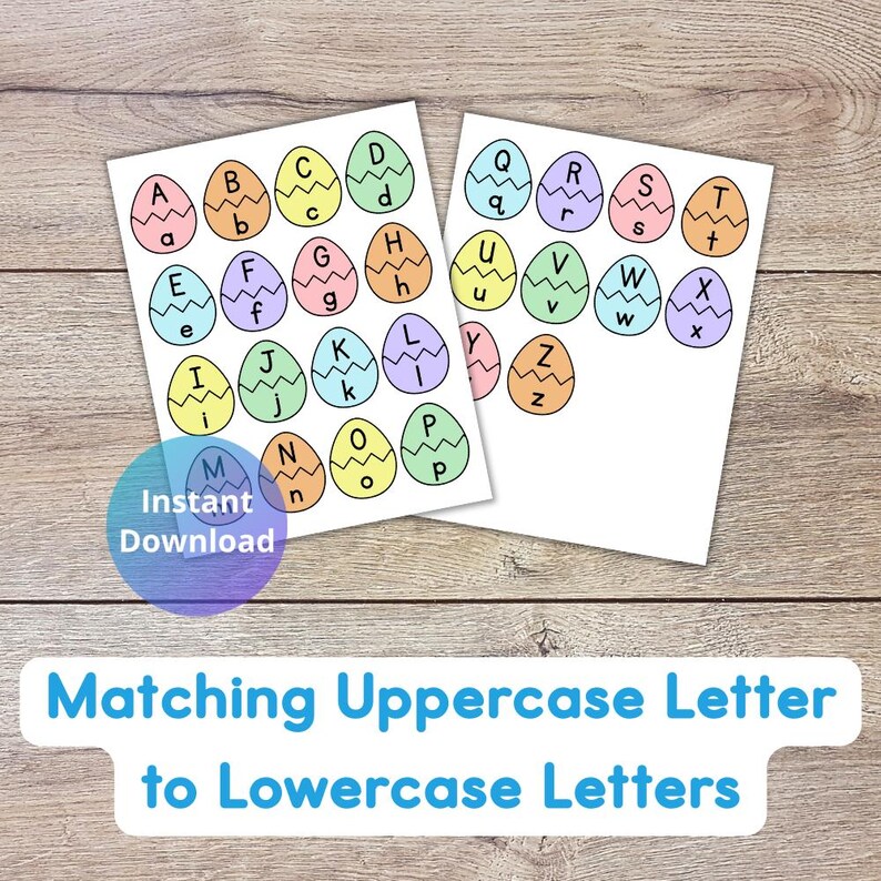 Easter Egg Letter Matching Activity Digital Download, Printable ...