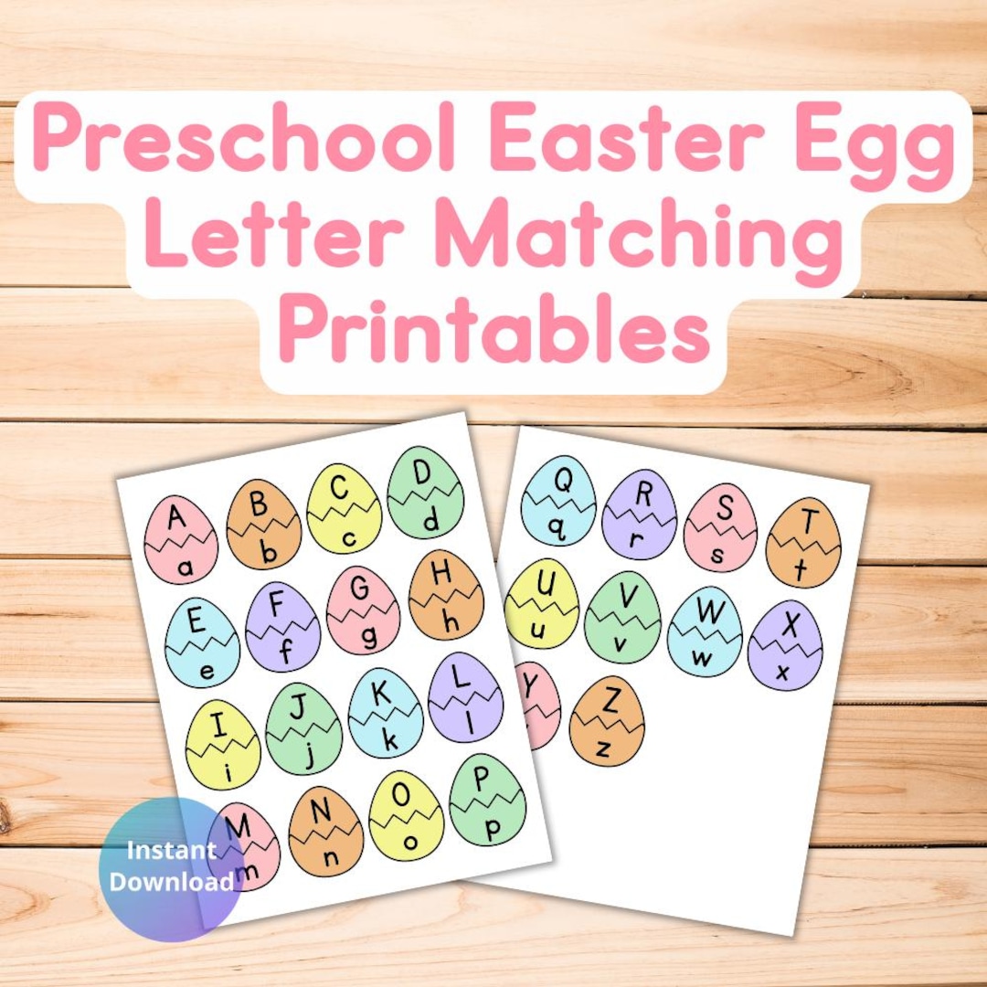 Easter Egg Letter Matching Activity Digital Download, Printable ...