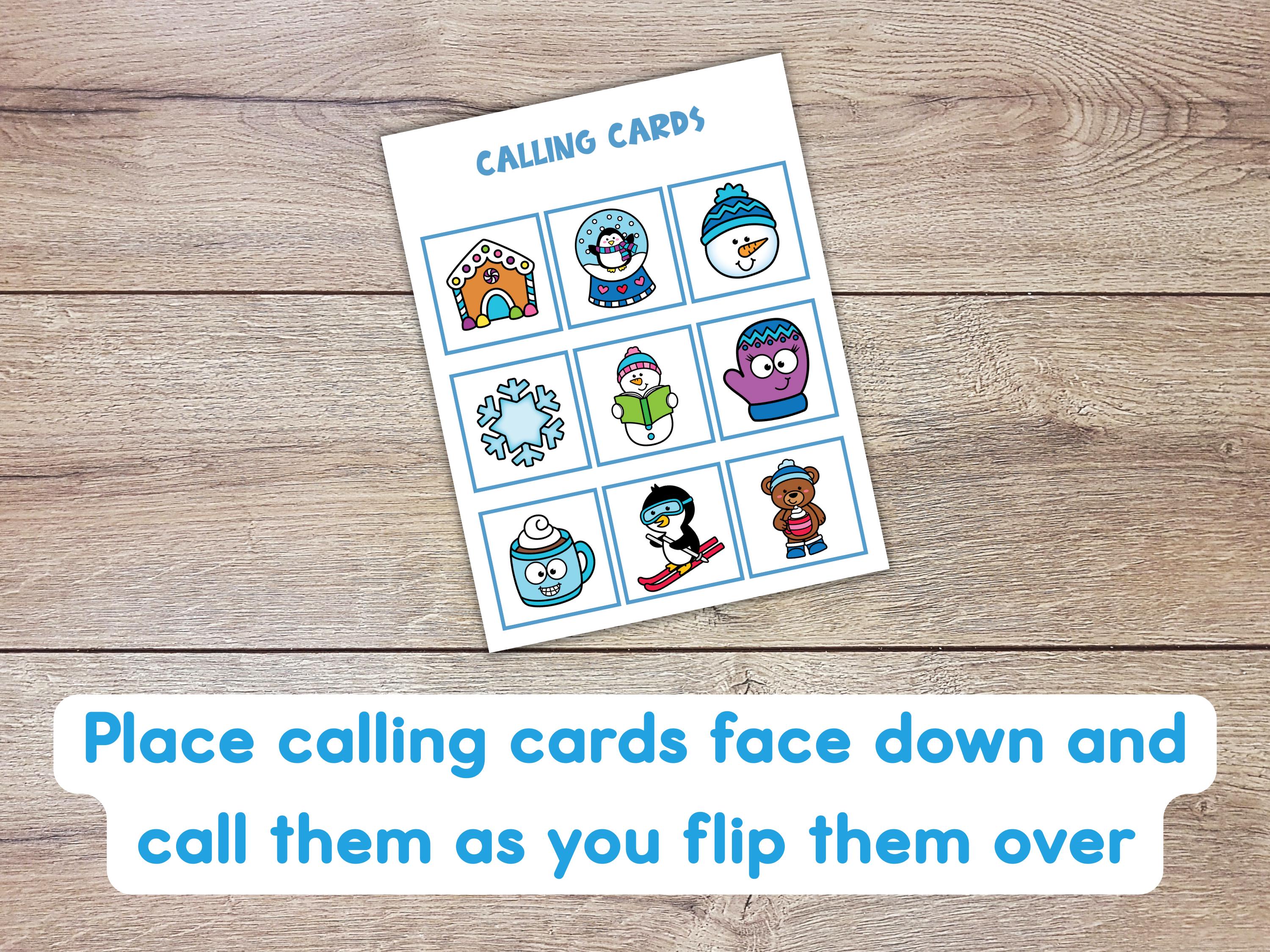 Winter Bingo Game Printable Preschool Activity - Fun Winter Classroom ...