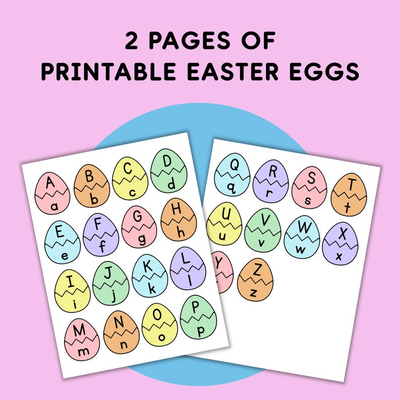 Easter Egg Letter Matching Activity Digital Download, Printable ...