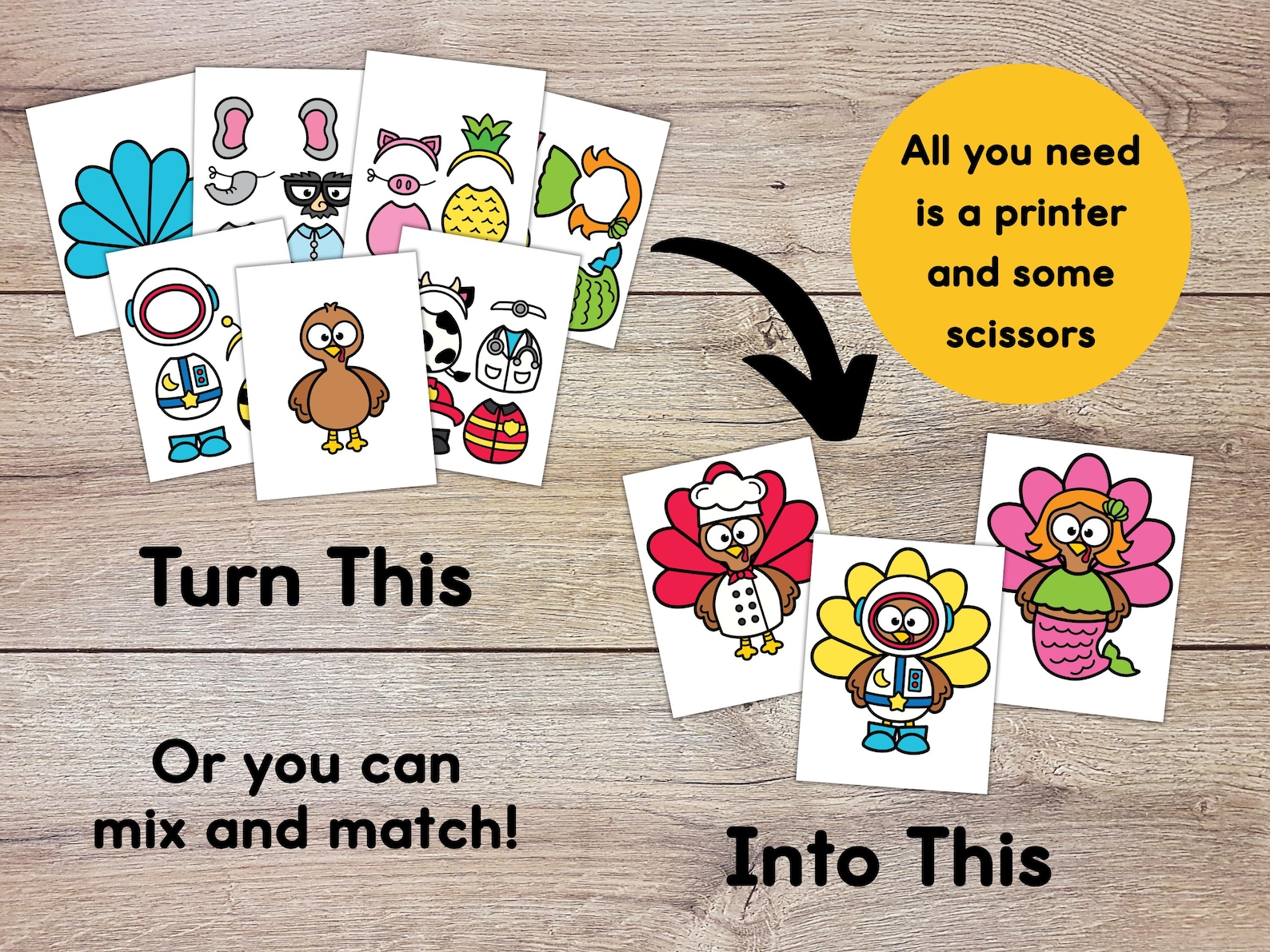 Printable Turkey Disguise Activity for Kids - Fun Thanksgiving Craft ...