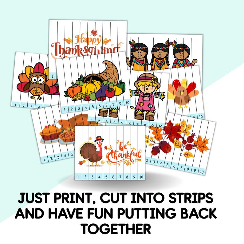 Thanksgiving Craft for Kids | Thanksgiving Puzzles Workbook Digital ...
