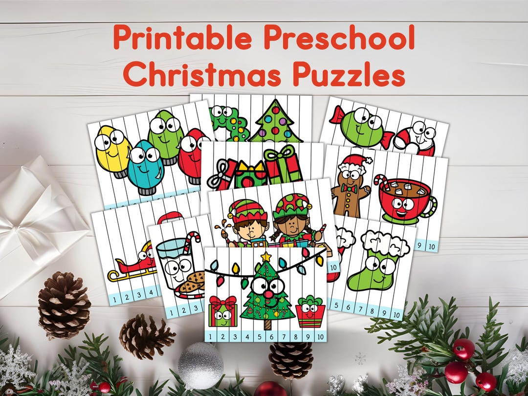 Christmas Preschool Printable Puzzles | Educational Activities for Kids ...