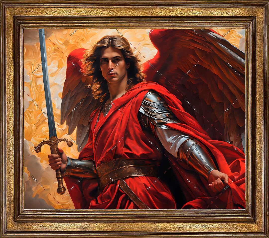 Saint Gabriel the Archangel| Wall Art Oil Painting | Vintage Décor ...