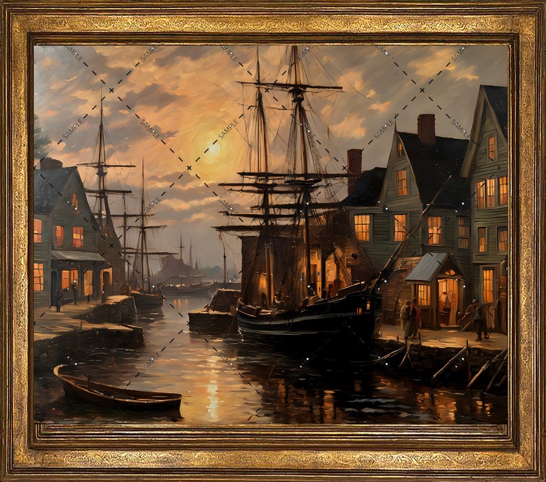 Seascape Painting, Sailing Ship Painting, Nautical Decor, Old Ship ...