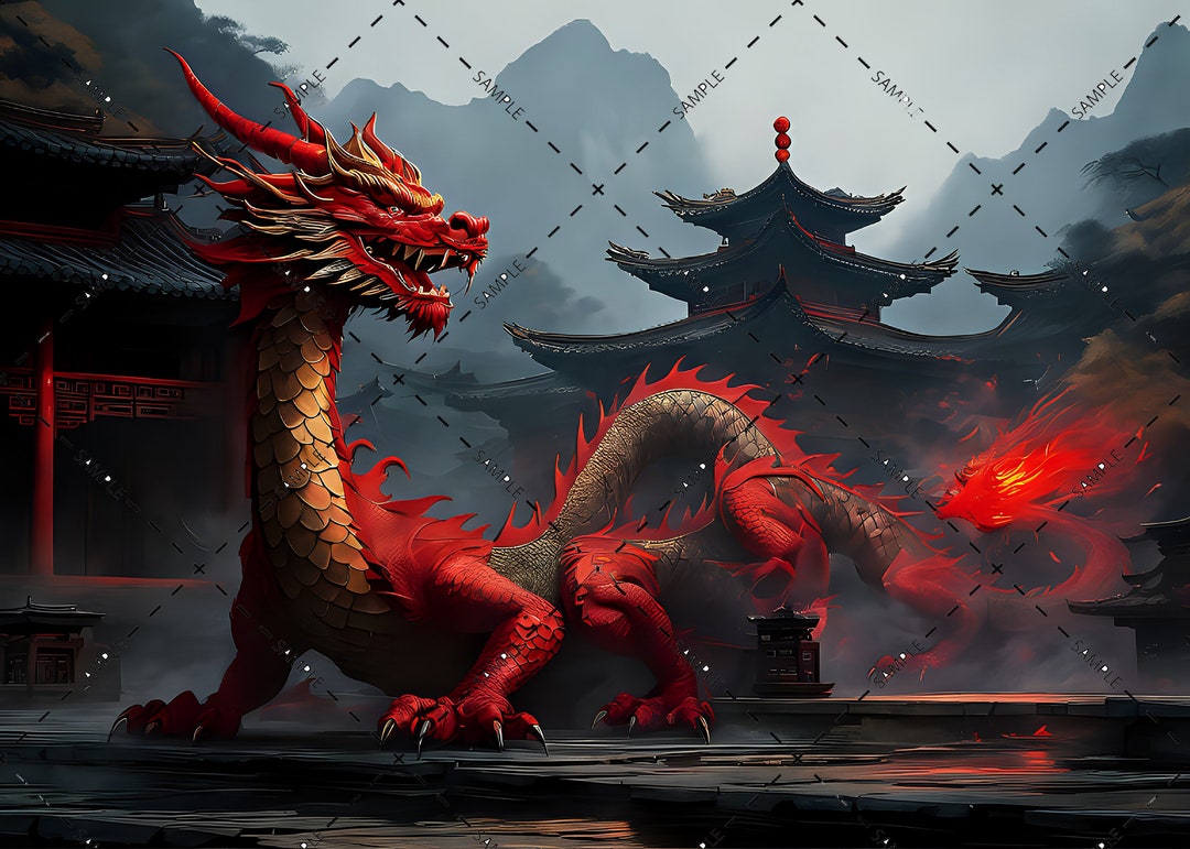 Traditional Chinese Dragon Oil Painting 2 of 5 - Etsy