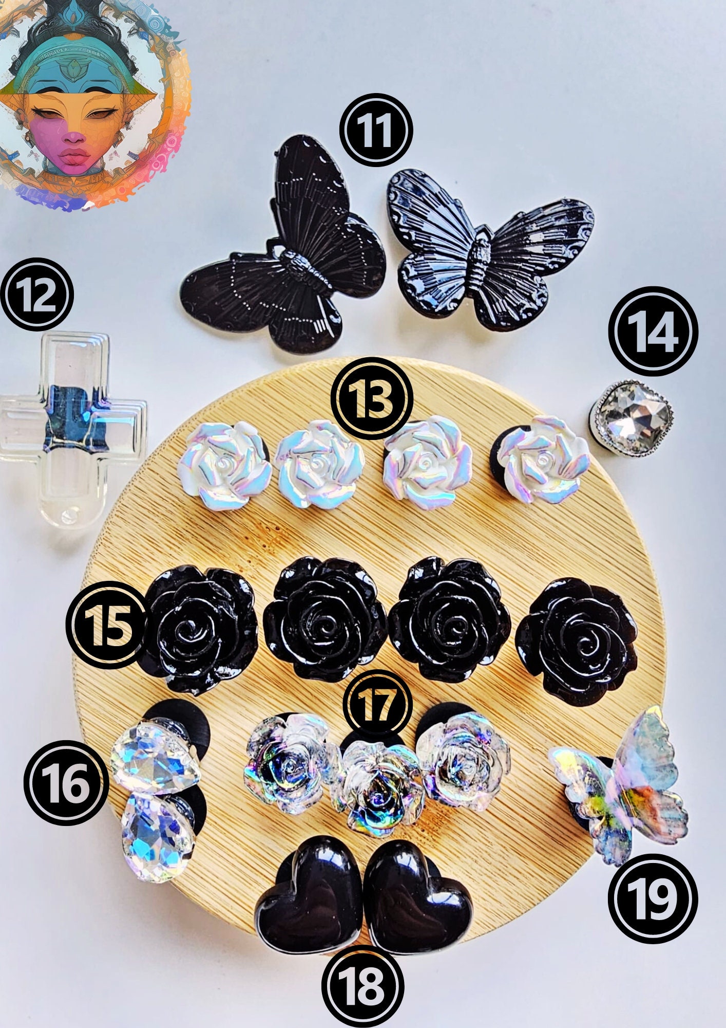 Croc Charms Cute Designs Kawaii Shoe Charms Cool Black Fashion Gift for ...