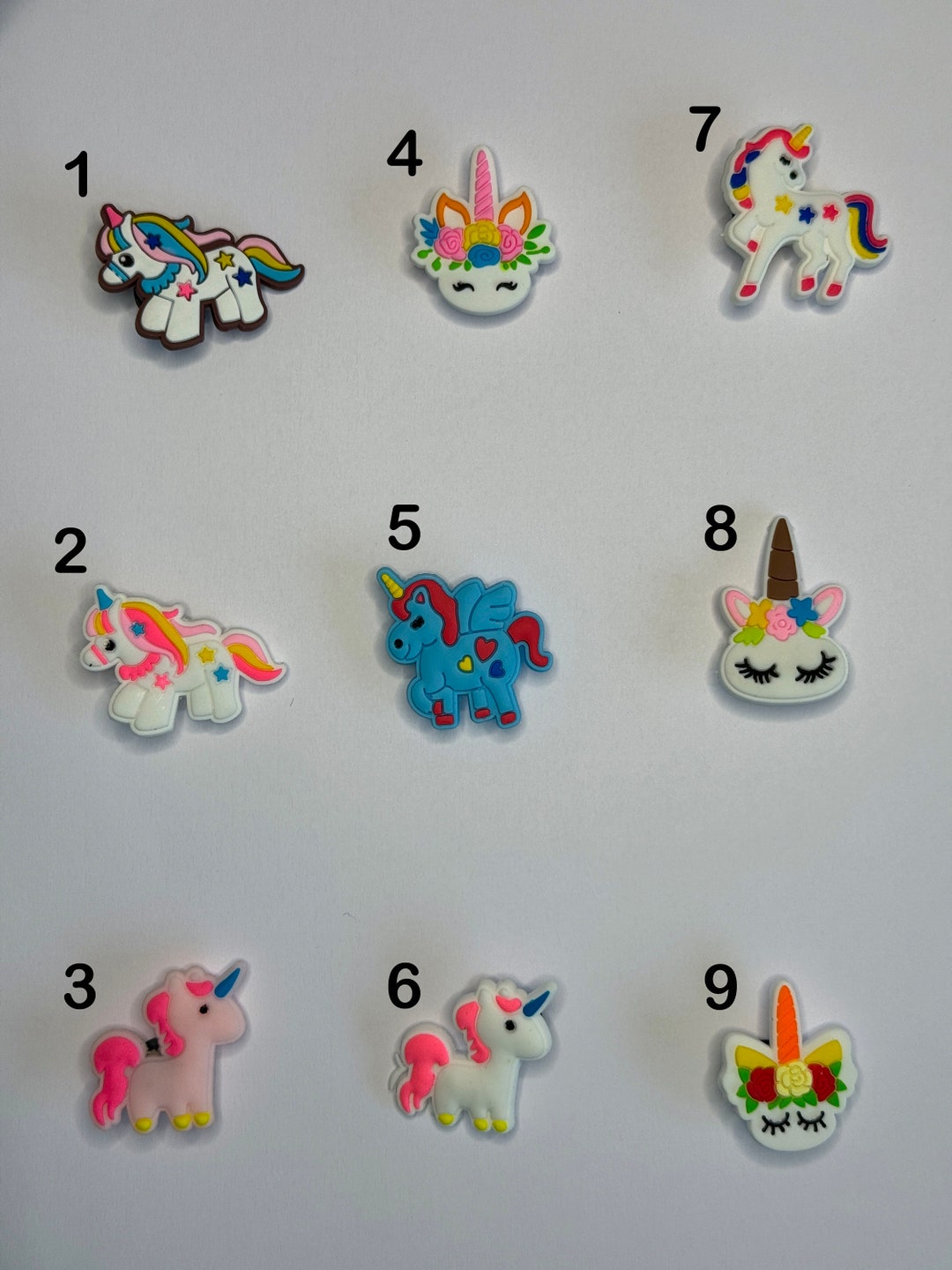 Unicorn Croc Charms Kawaii Rainbow Cute Cartoon Shoes Charms for Clogs ...