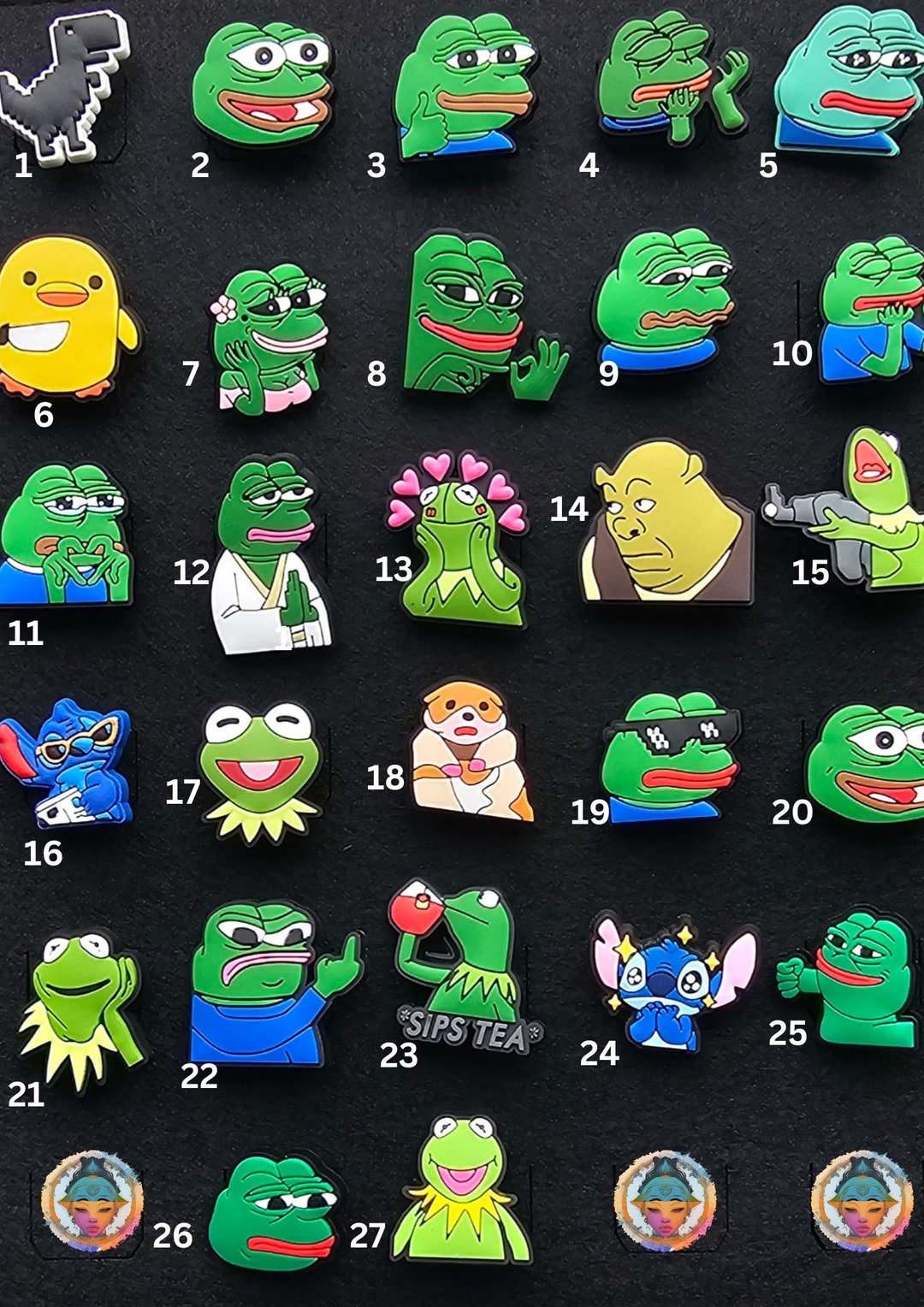 Funny Meme Croc Charms, Frog Meme, Ogre Meme, Popular Adult Croc Charms ...