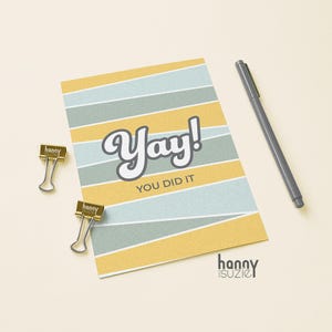 Yay! You Did It Printable Card, Congratulations Card, Graduation ...