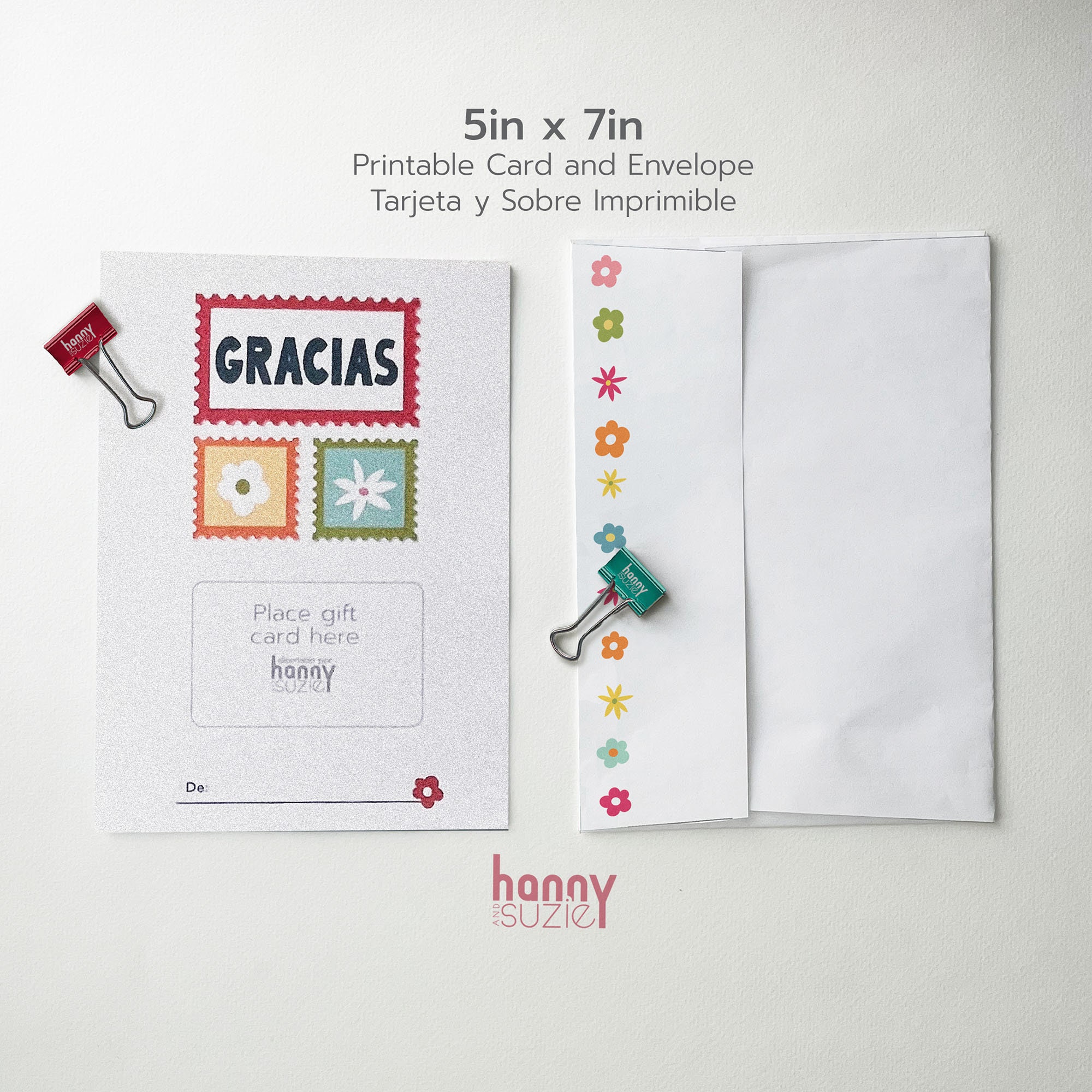 Spanish Printable Thank You Gift Card Holder, Tarjeta De Gracias ...