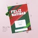 Feliz Navidad Printable Gift Card Holder, Spanish Feliz Navidad Gift ...