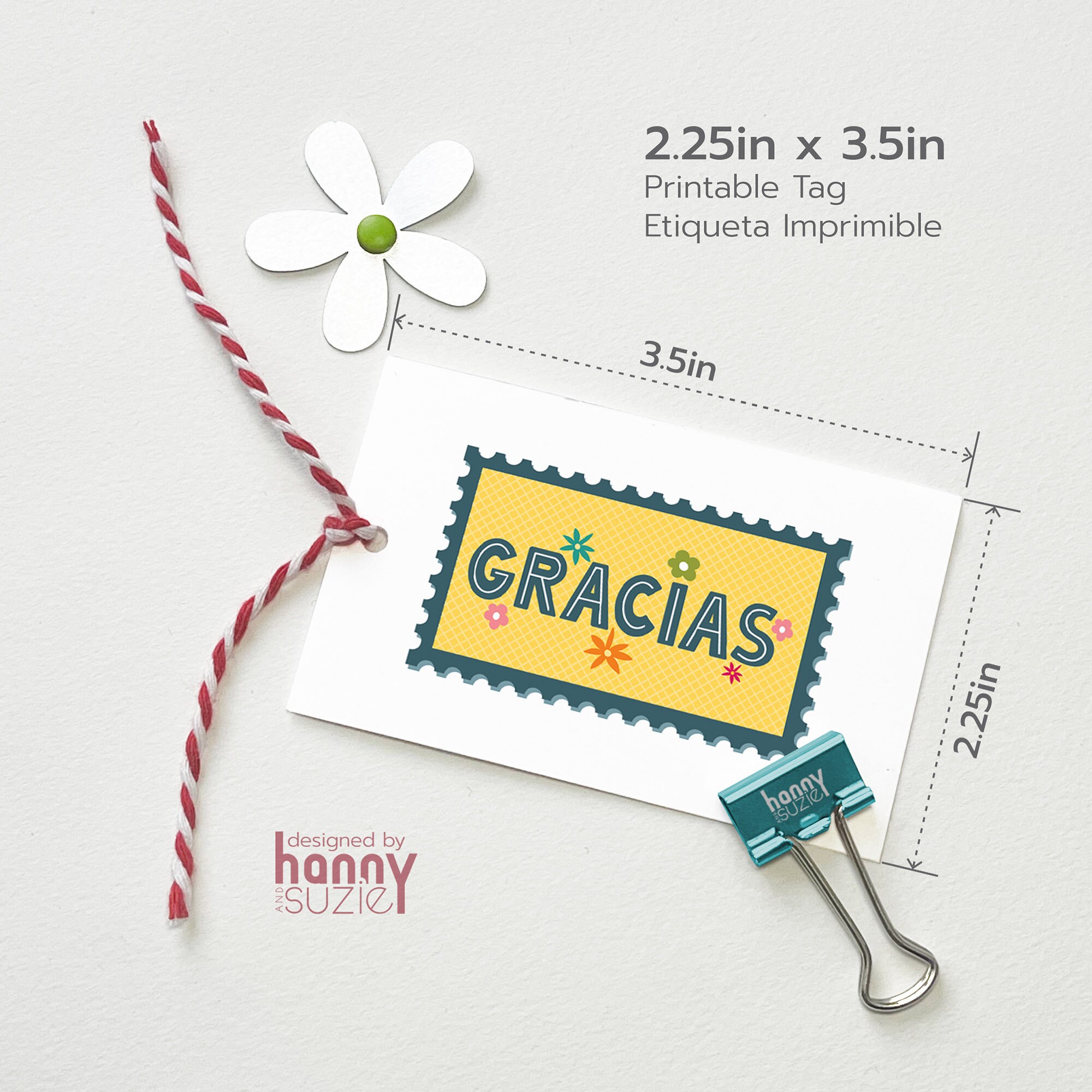 Printable Spanish Gracias Gift Tags, Etiquetas De Gracias Para Imprimir ...